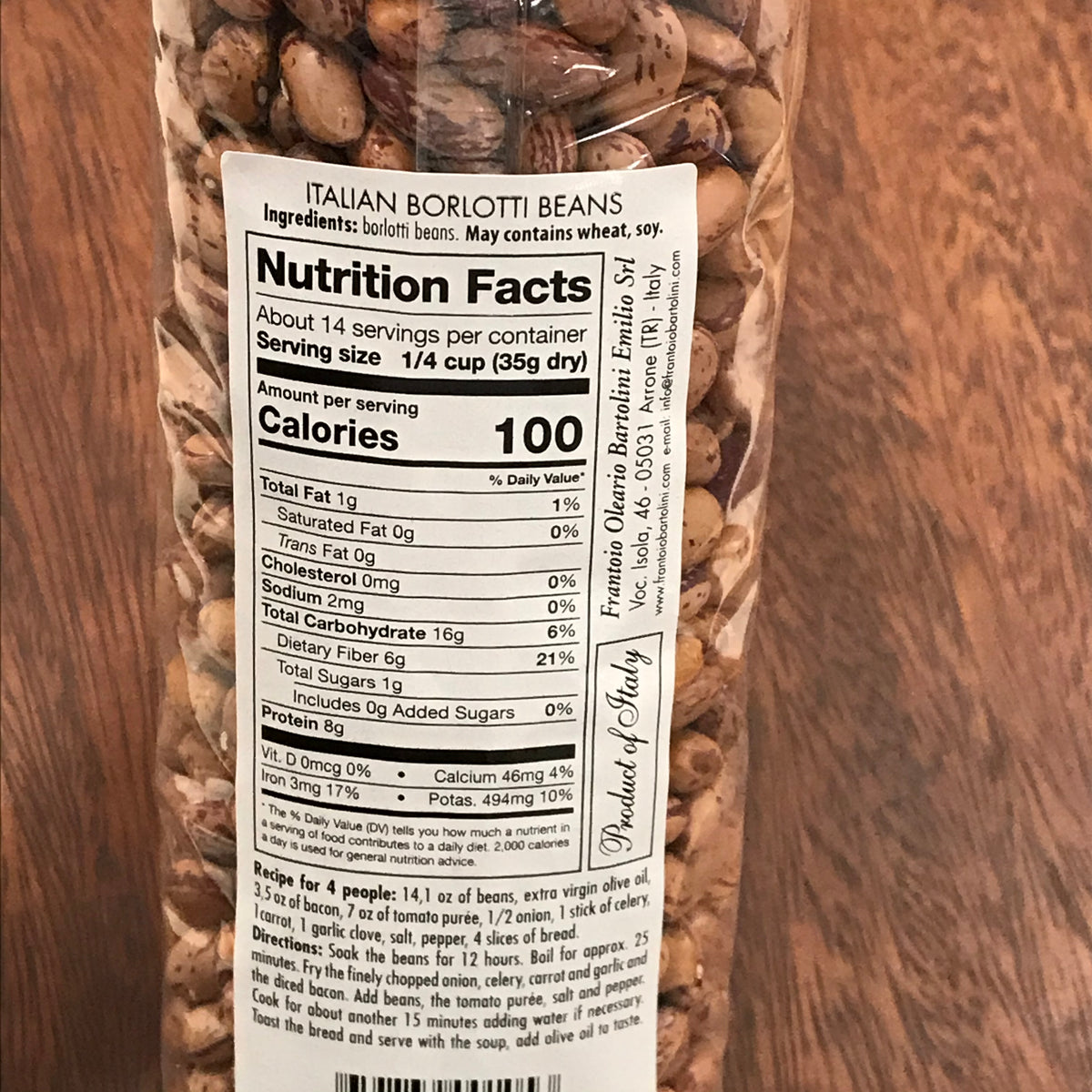 Bartolini Dried Borlotti Beans (1.1 lb) – DiGiacomo Brothers Specialty ...